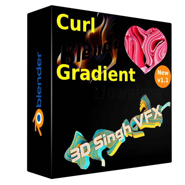 Curl-Gradient Effect - Blender | CGDownload