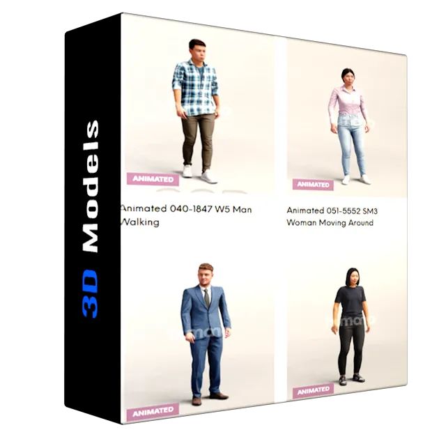 Humano3D Animated Collection 490 Models | CGDownload