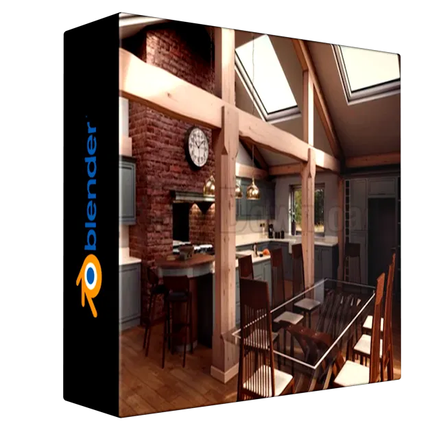 Master Interior 3D Design, Modelling & Rendering In Blender [ENG - RUS] | CGDownload