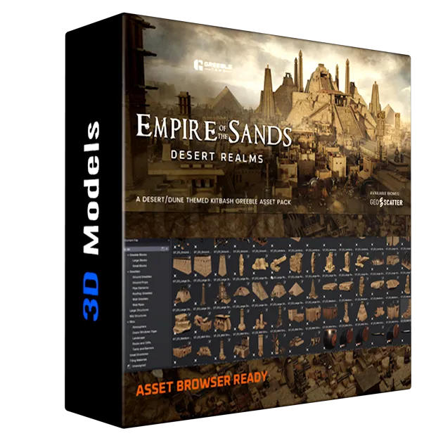 Empire Of The Sands - Desert Structures Kitbash Greeble Assets | CGDownload