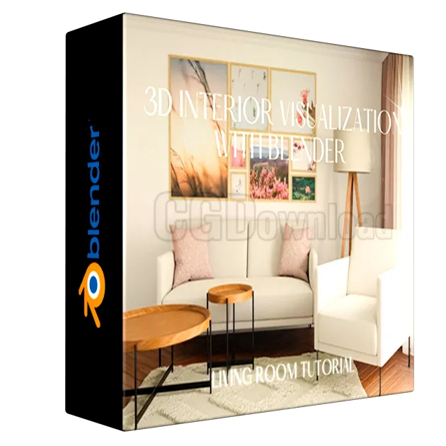 3D Interior Visualization with Blender: Living Room Scene | CGDownload