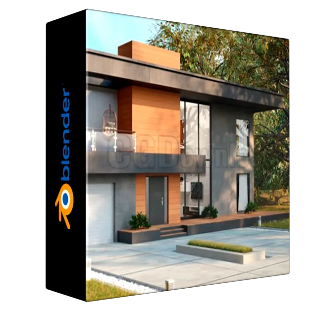 Build a modern villa with accurate measurements in Blender | CGDownload